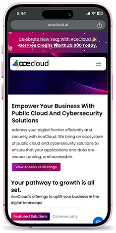 Empowered Ace Cloud with an Engaging UI/UX-Driven Website